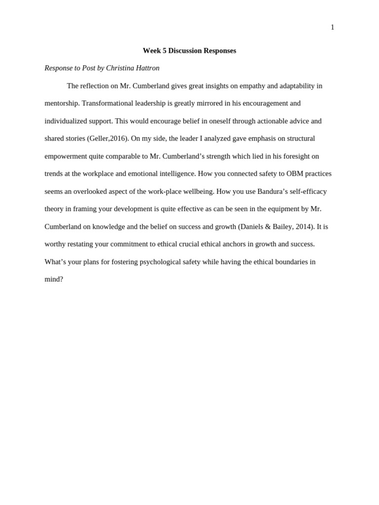 Response To Post by Christina | PDF