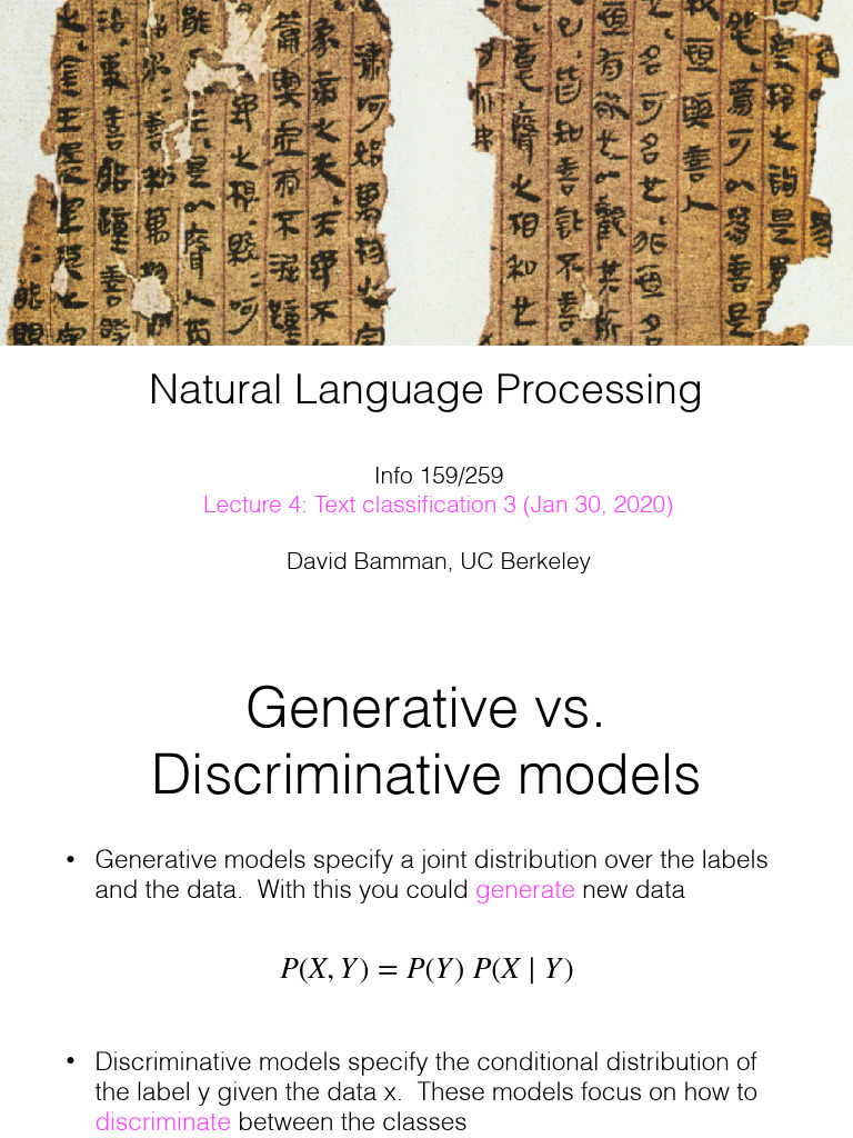 Text Classification in NLP: Models & Techniques | PDF | Algorithms ...