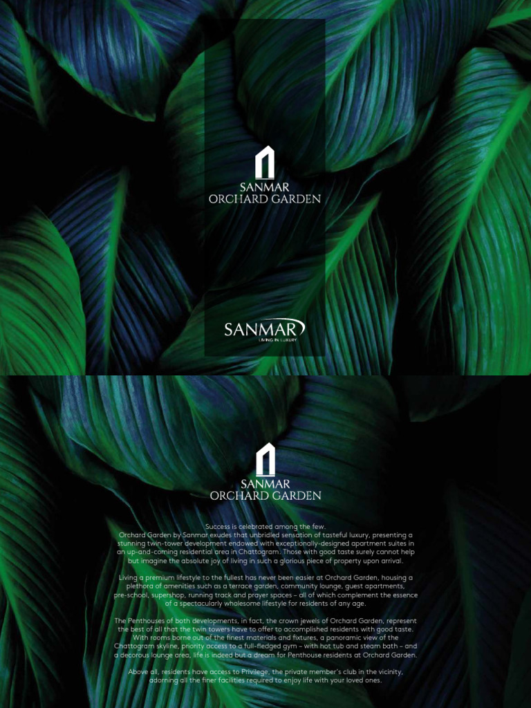 Sanmar Orchard Garden: Luxury Living | PDF | Apartment