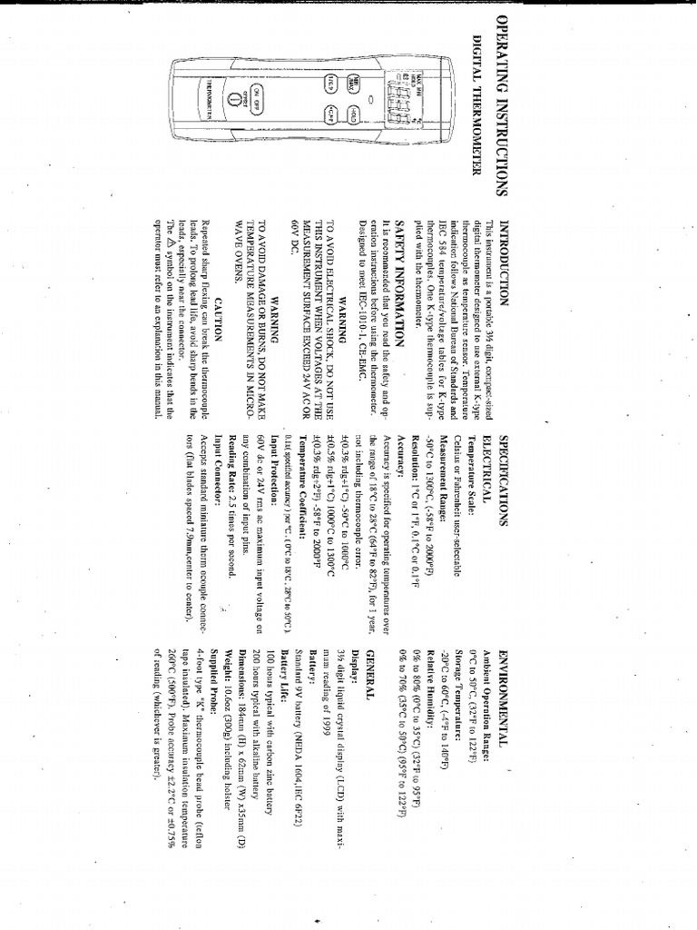 TFC 305 Manual | PDF