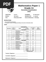 Grade 11 Revision p1 Past Papers | PDF