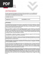 Matron Job Description and Responsibilities | PDF | Housekeeping ...