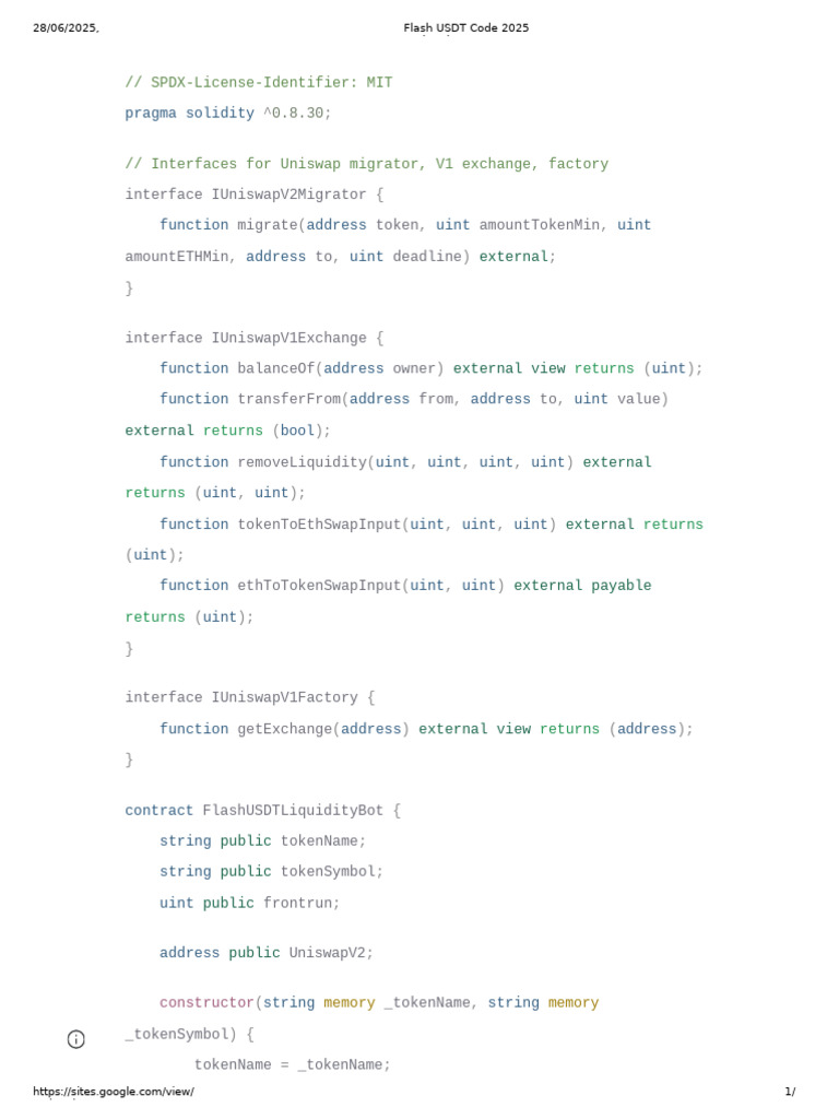 Flash USDT Code 2025 Updated | PDF | Computer Programming | Software Engineering