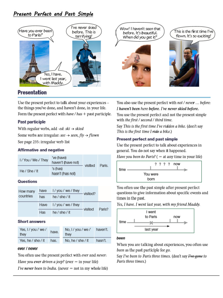 Present Perfect and Past Simple | PDF