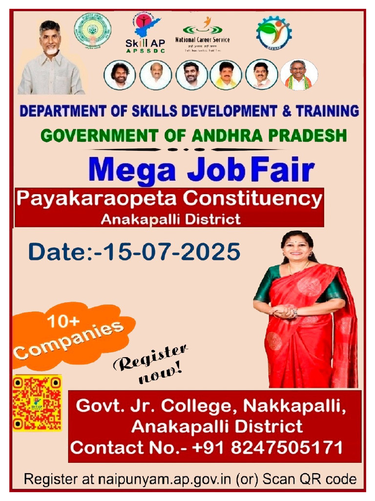 Mega Job Mela 15-07-2025 Govt. JR College Nakkapalli | PDF ...