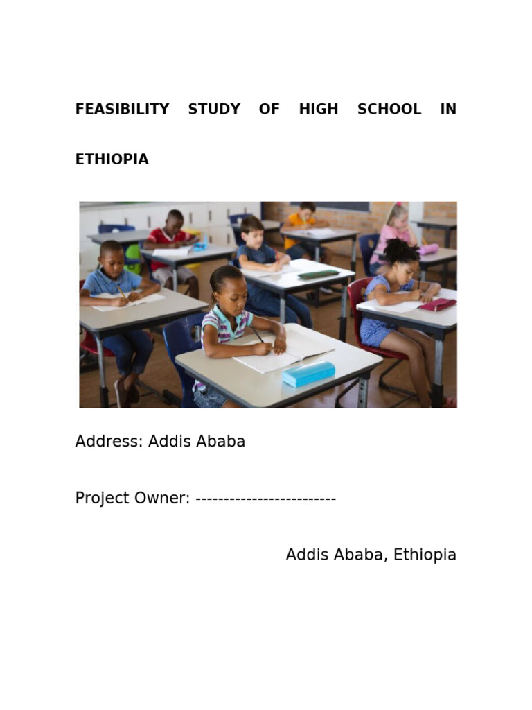 High School Feasibility Study in Ethiopia | PDF | Revenue | Expense