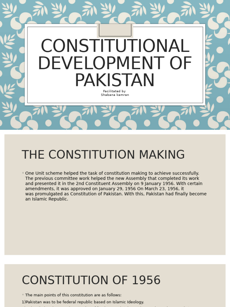 Constitutional Evolution in Pakistan | PDF | Parliament Of Pakistan ...