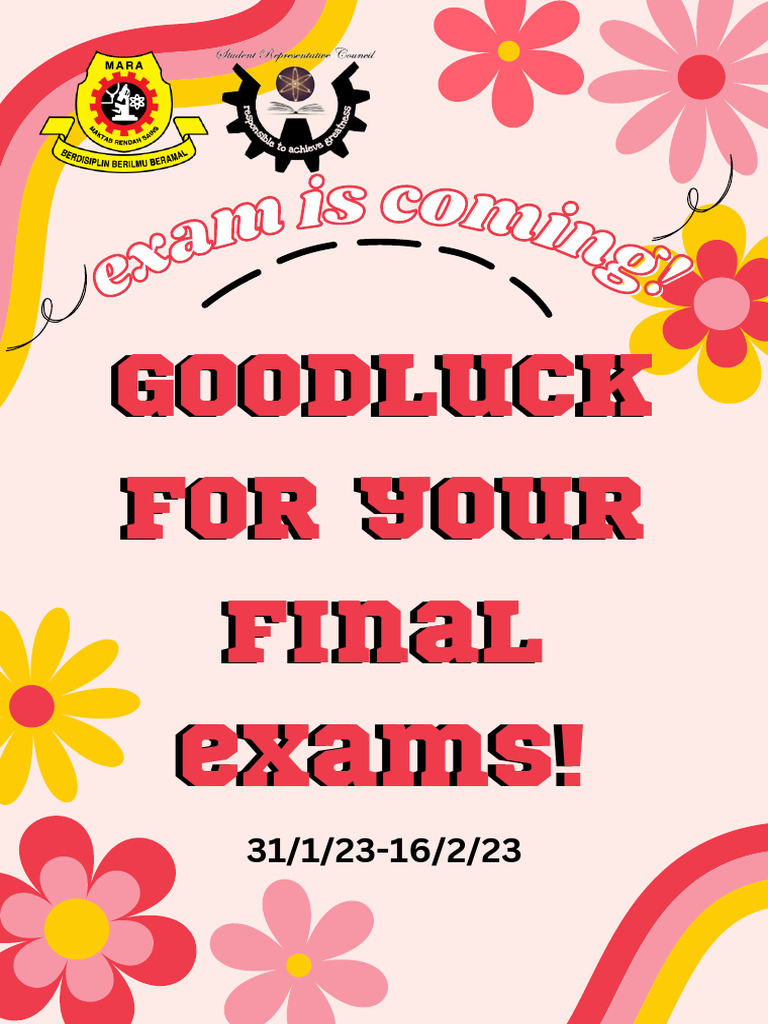 Poster Goodluck Final Exams! | PDF