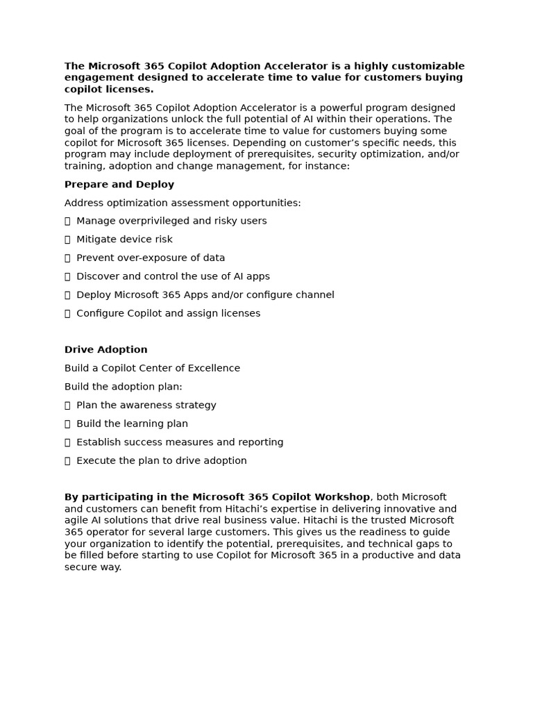 The Microsoft 365 Copilot Adoption Accelerator Is A Highly Customizable ...