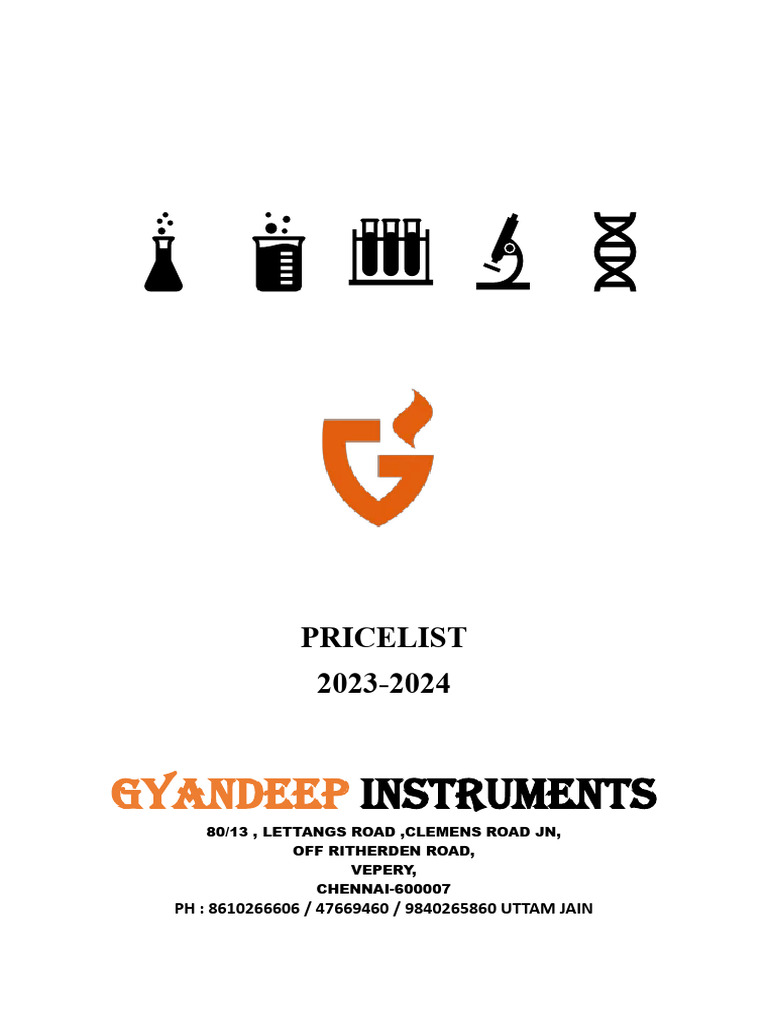 Gyandeep Instruments Price List 2023-2024 | PDF