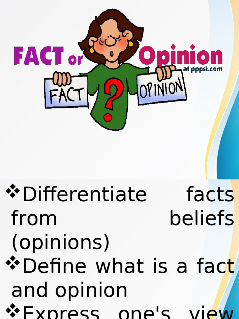 Facts vs. Opinions: Understanding Differences | PDF | Evidence ...
