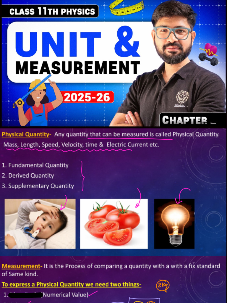 Chapter 1 Unit and Measurement 2025-26 | PDF