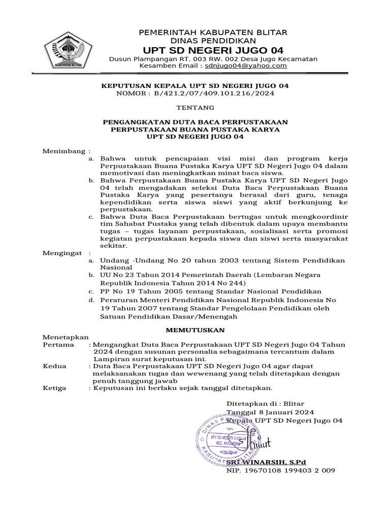 SK Duta Baca | PDF