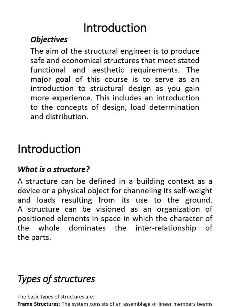 Introduction to Structural Design Concepts | PDF | Structural Load ...