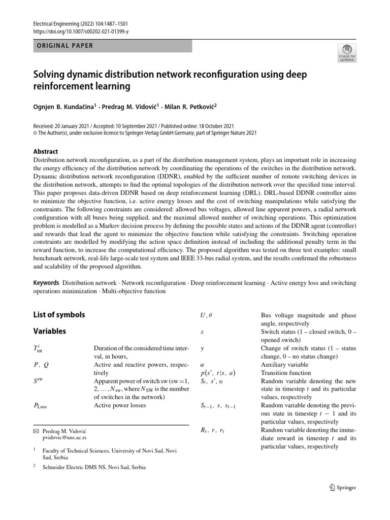 Deep RL for Dynamic Network Reconfiguration | PDF | Mathematical ...