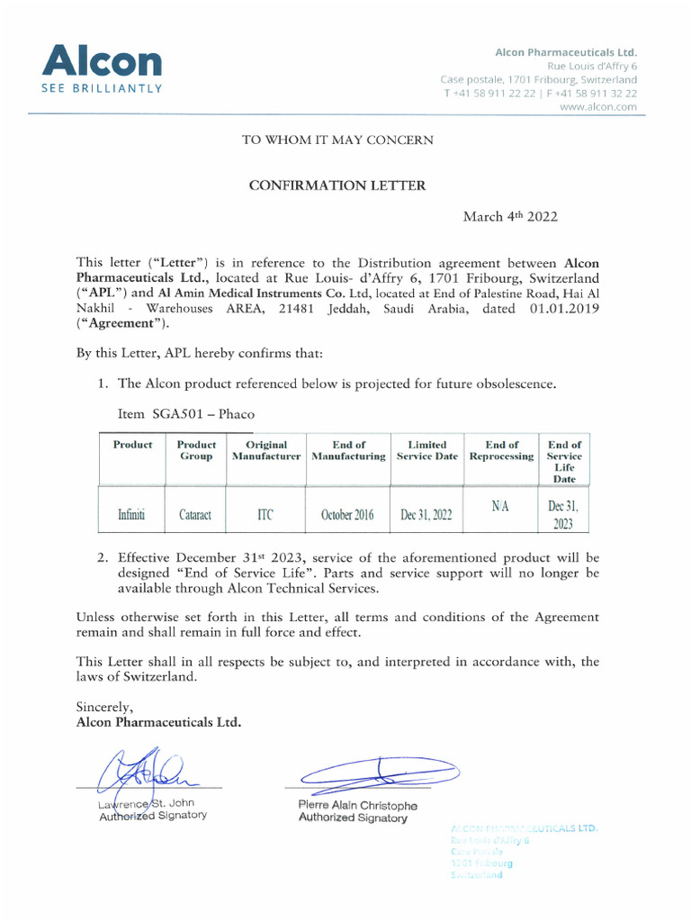 Infiniti Obsolete Letter | PDF