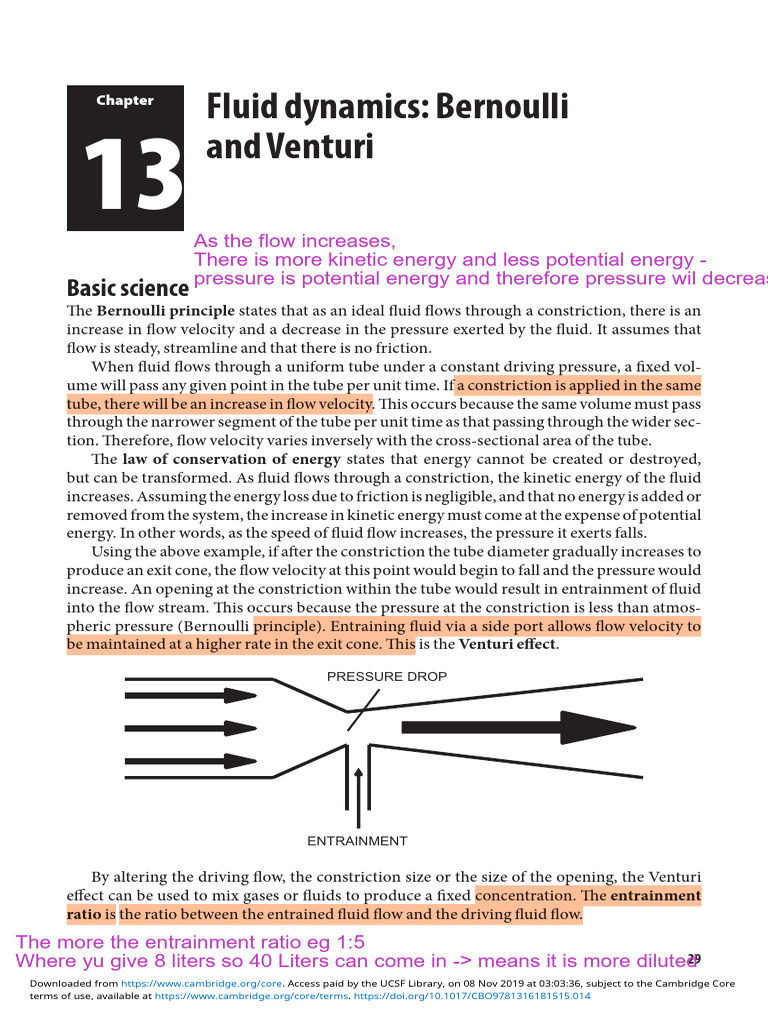 Fluid Dynamics Bernoulli and Venturi | PDF | Fluid Dynamics | Flow Measurement