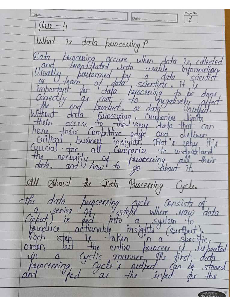 Data Processing | PDF