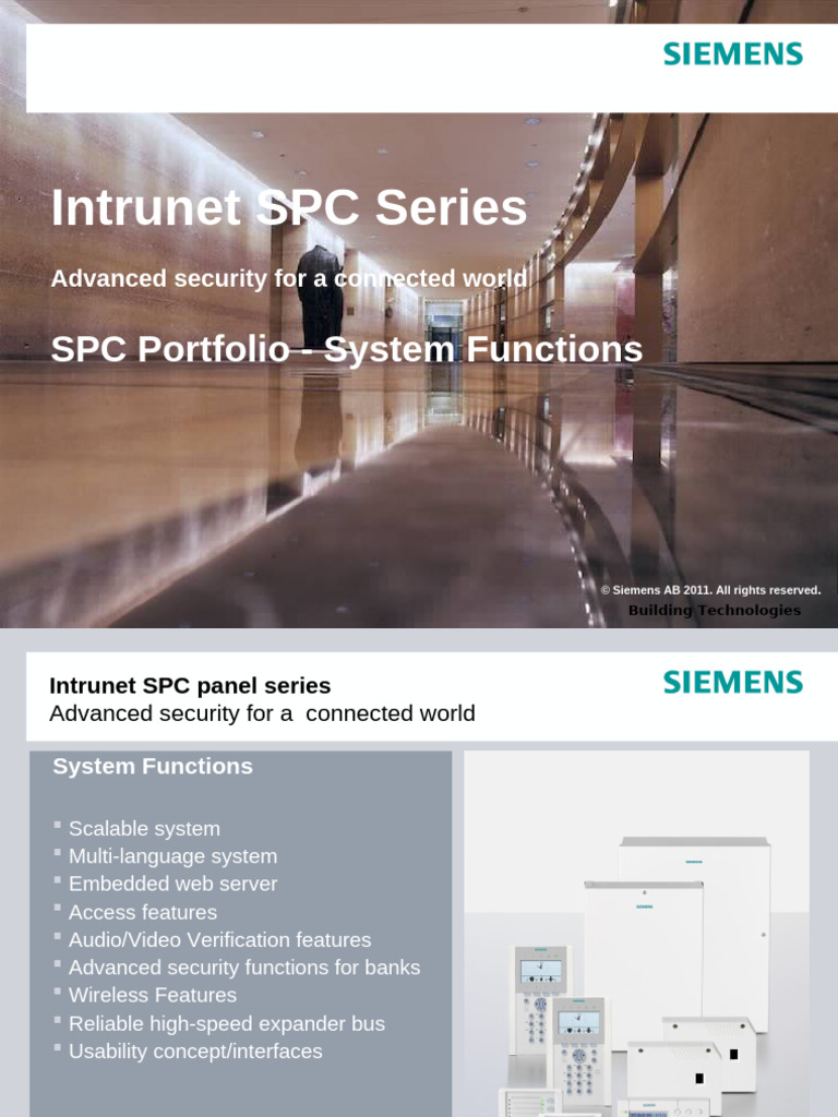 Intrunet SPC Panel Series Overview | PDF | Access Control | Usb Flash Drive