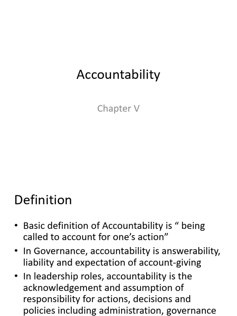 Chapter-5 - Accountability | PDF | Corruption | Accountability