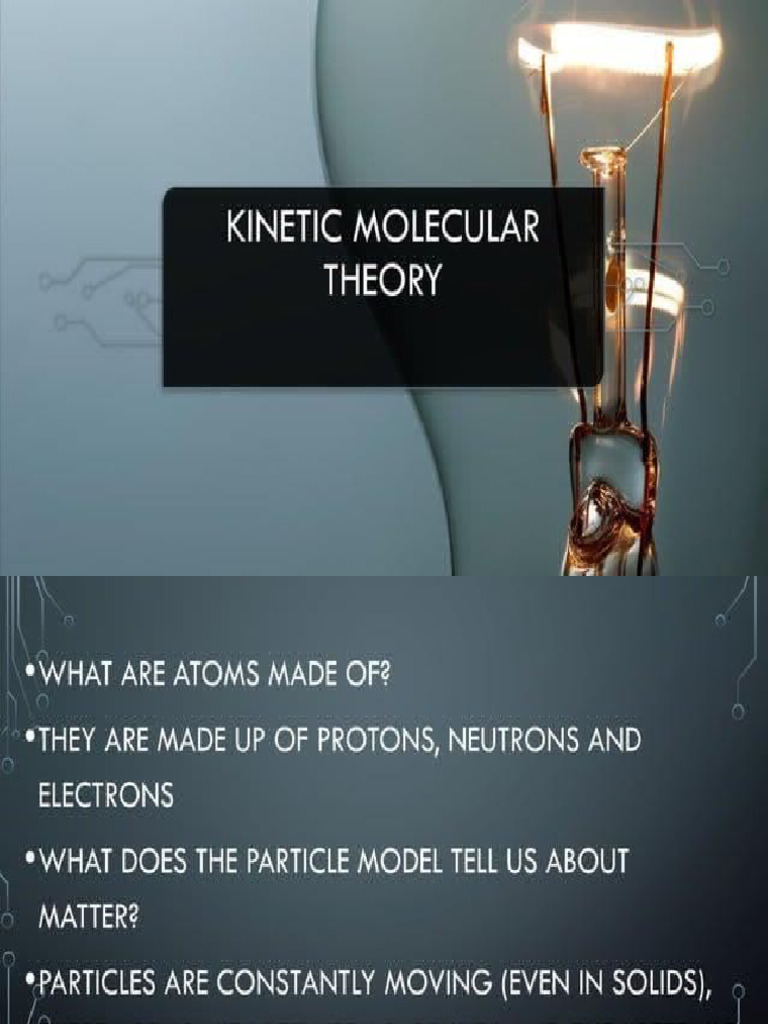 Kinetic Molecular Theory W2 | PDF