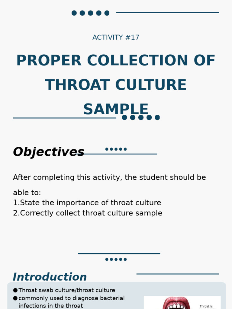 Activity 17 - Throat Culture Sample | PDF