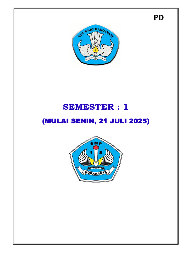 PD - Jadwal KBM-1 Ta 25-26-1 | PDF