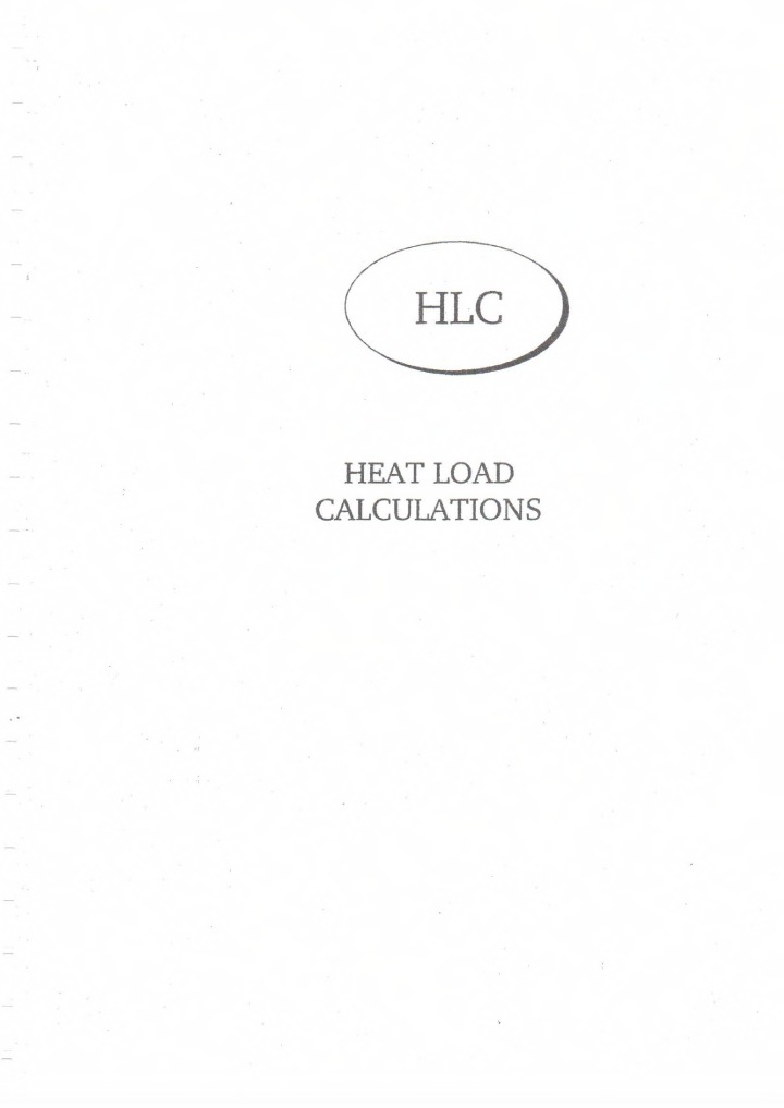 Heat Load Calculations | PDF