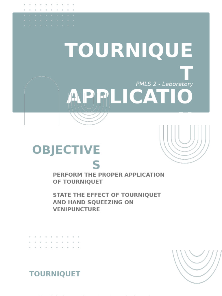 Activity 6 - Tourniquet Application | PDF
