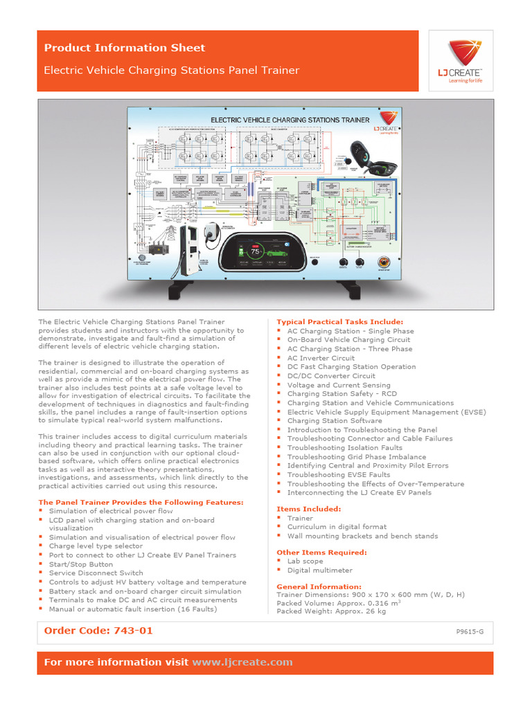 743 01 Electric Vehicle Charging Stations Panel Trainer | PDF | Direct ...