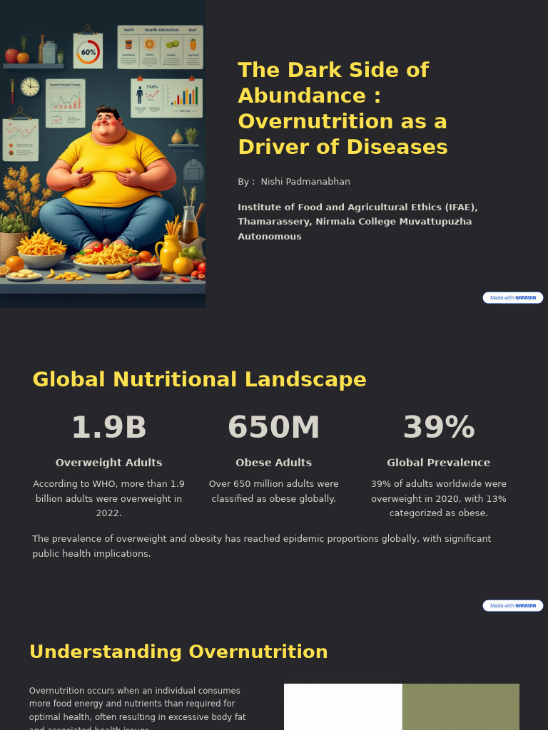 The Dark Side of Abundance Overnutrition As A Driver of Diseases | PDF ...