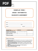 2025 - Exemplar English Gr2T1 Maths Baseline Assessment | PDF | Mathematics