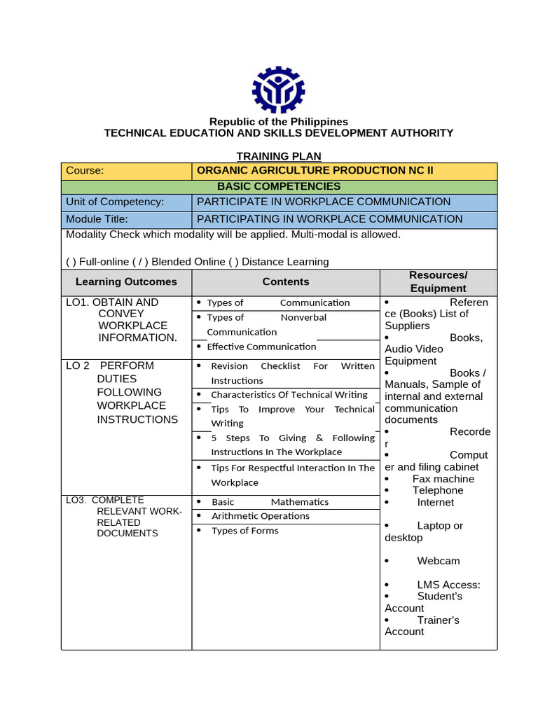 Training-Plan Oap Ncii Tabarnero | PDF | Occupational Safety And Health | Personal Protective ...