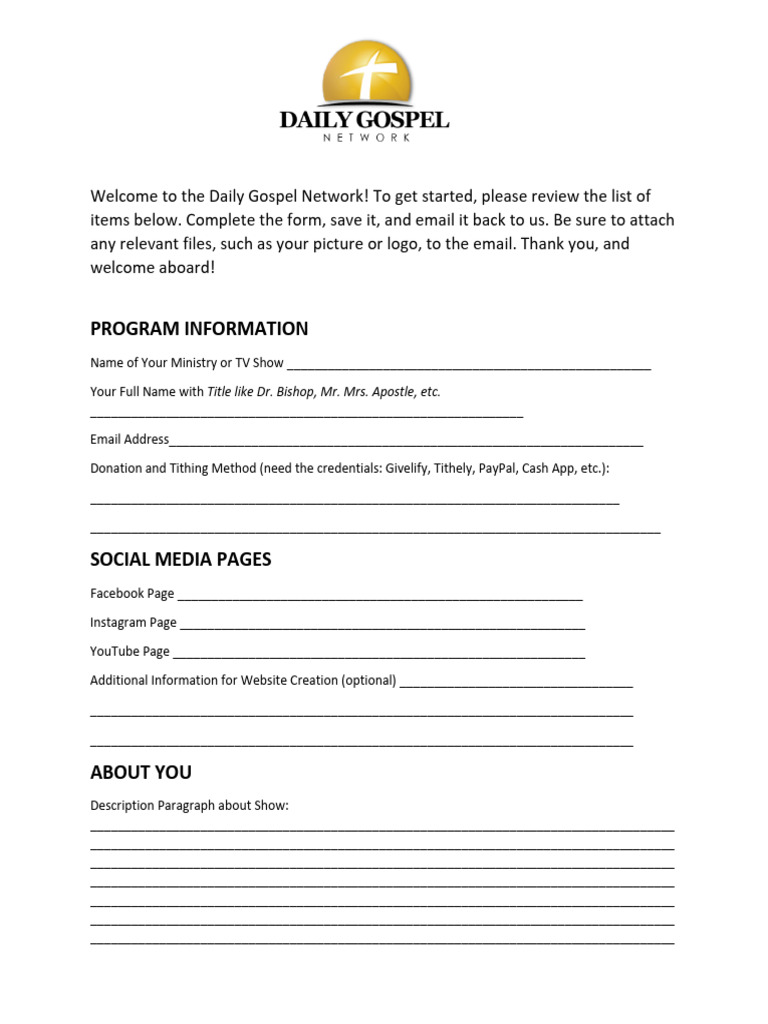 Programming Checklist - Fillable | PDF | Online Services | Cyberspace