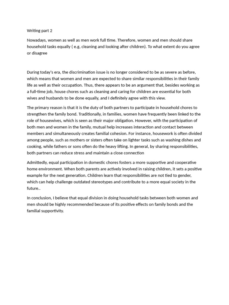 Equal Household Responsibilities for All | PDF