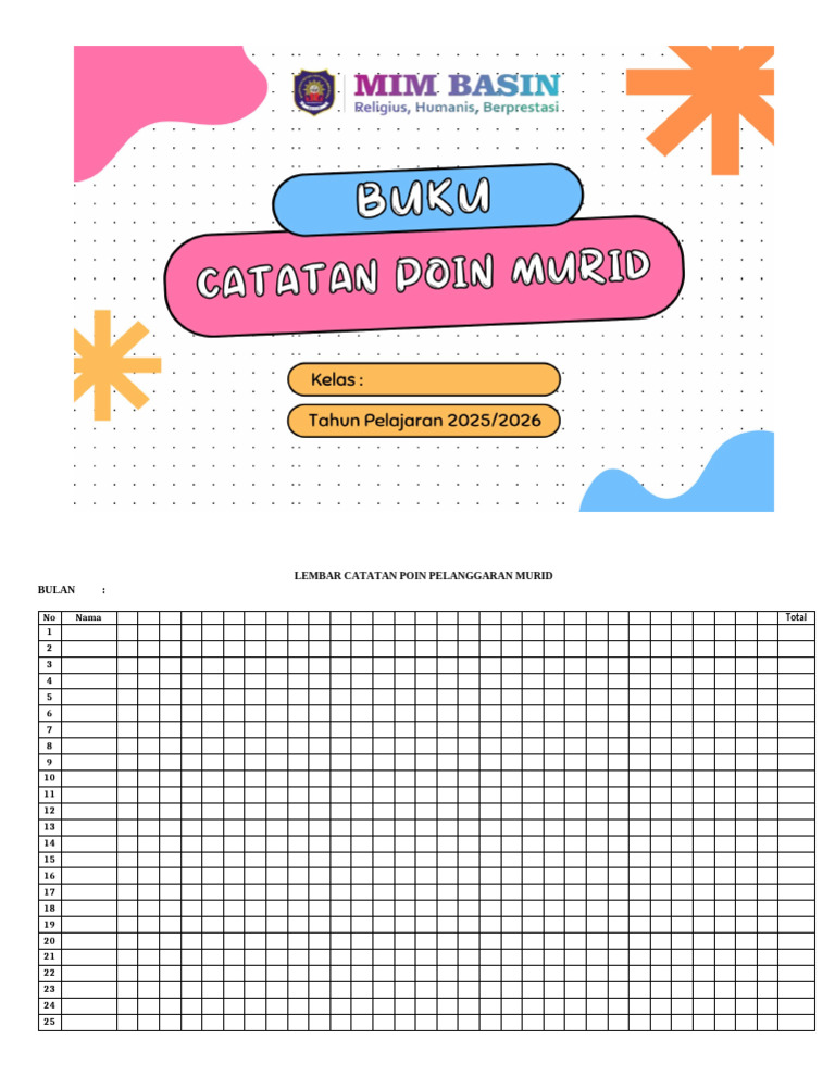 Format Catatan Poin | PDF