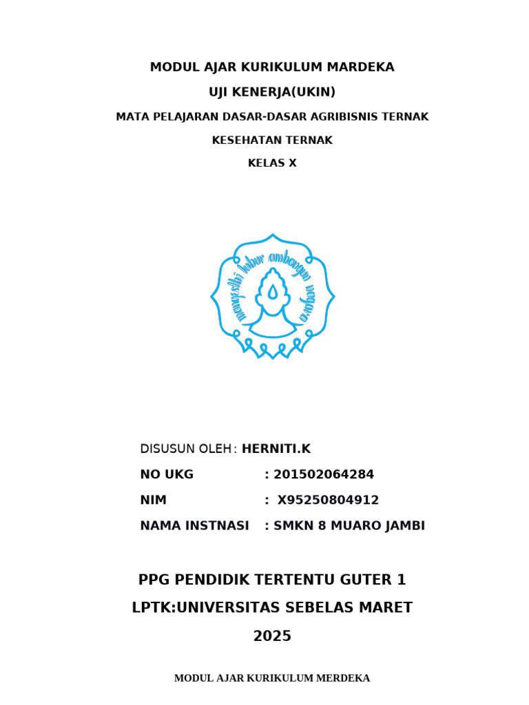 Modul Ajar Ukin Agribisnis Ternak | PDF
