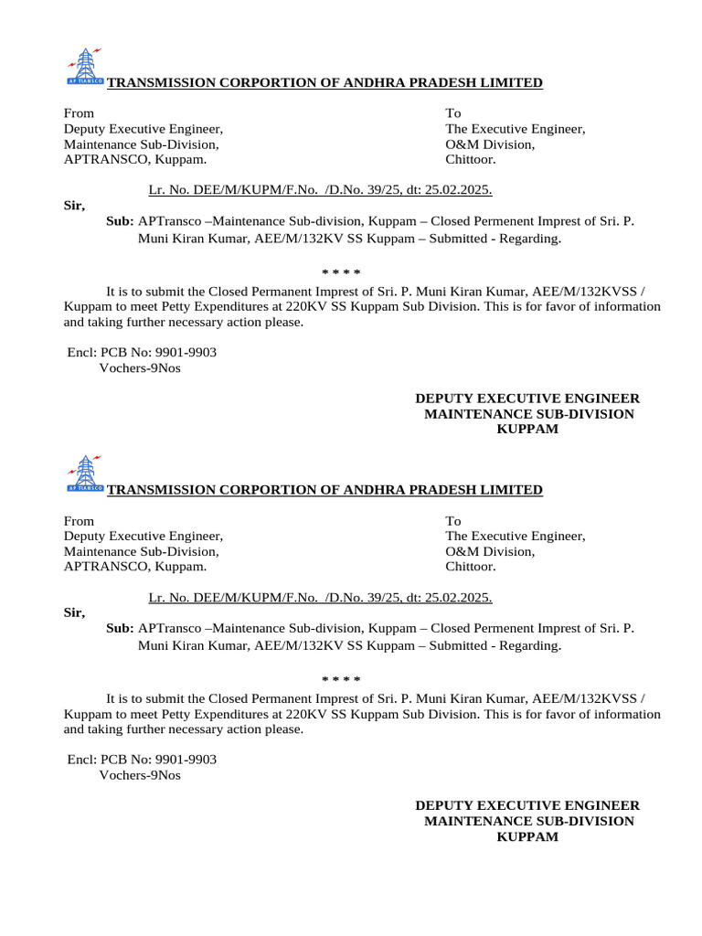 Imprest Covering KUPM | PDF