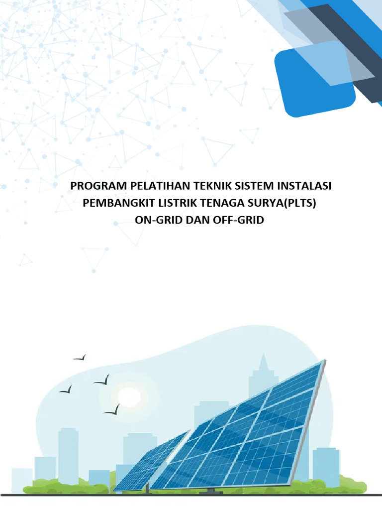 Program Pelatihan Pelatihan Teknik Sistem Instalasi Pembangkit Listrik Tenaga Surya (PLTS ...