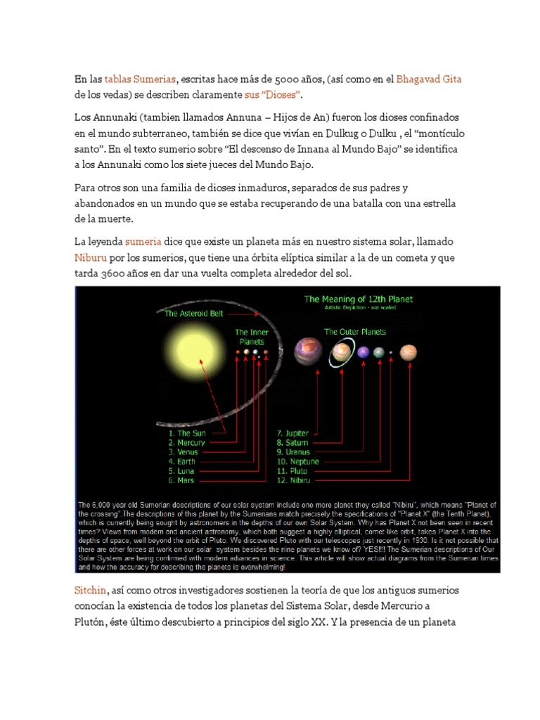 En Las Tablas Sumerias | Descargar gratis PDF | Sumeria | Plutón