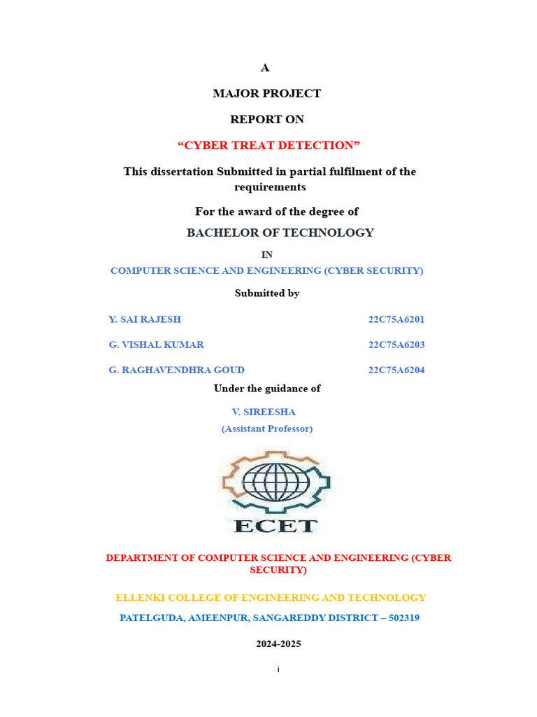 CYBER TREAT DETECTION (AutoRecovered) 2 | PDF | Computer Security ...