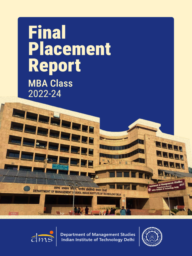 IIT Delhi MBA Placement Report 2022-24 | PDF | Business