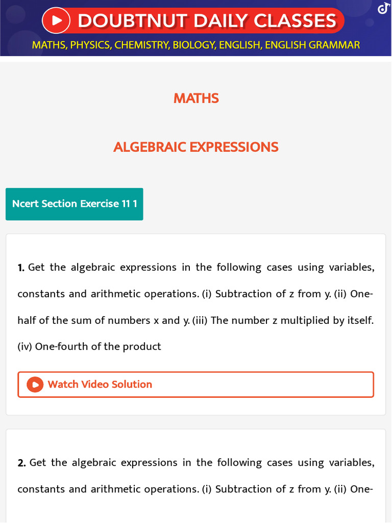 Books Doubtnut Question Bank | PDF | Algebra | Numbers