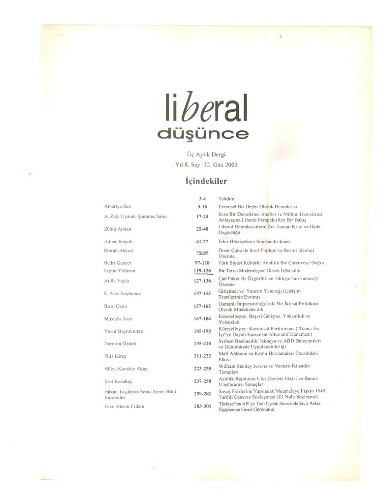 Turk Siyasi Kulturu | PDF