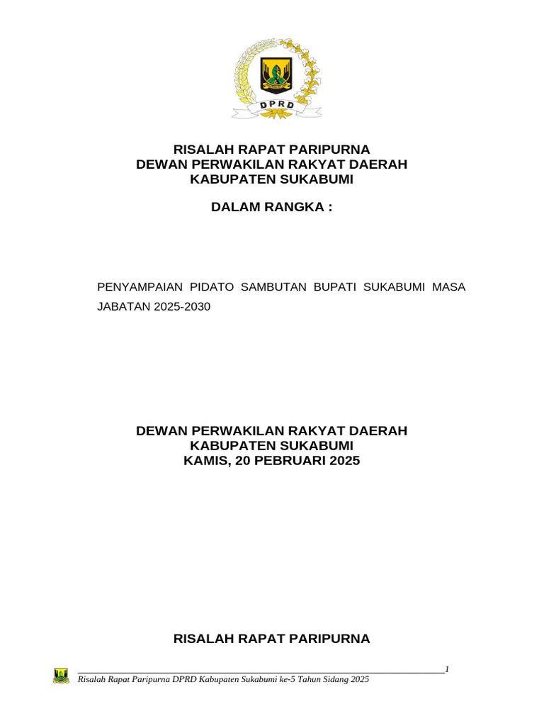 Risalah Rapur Ke-5 TGL 20022025 Edt | PDF