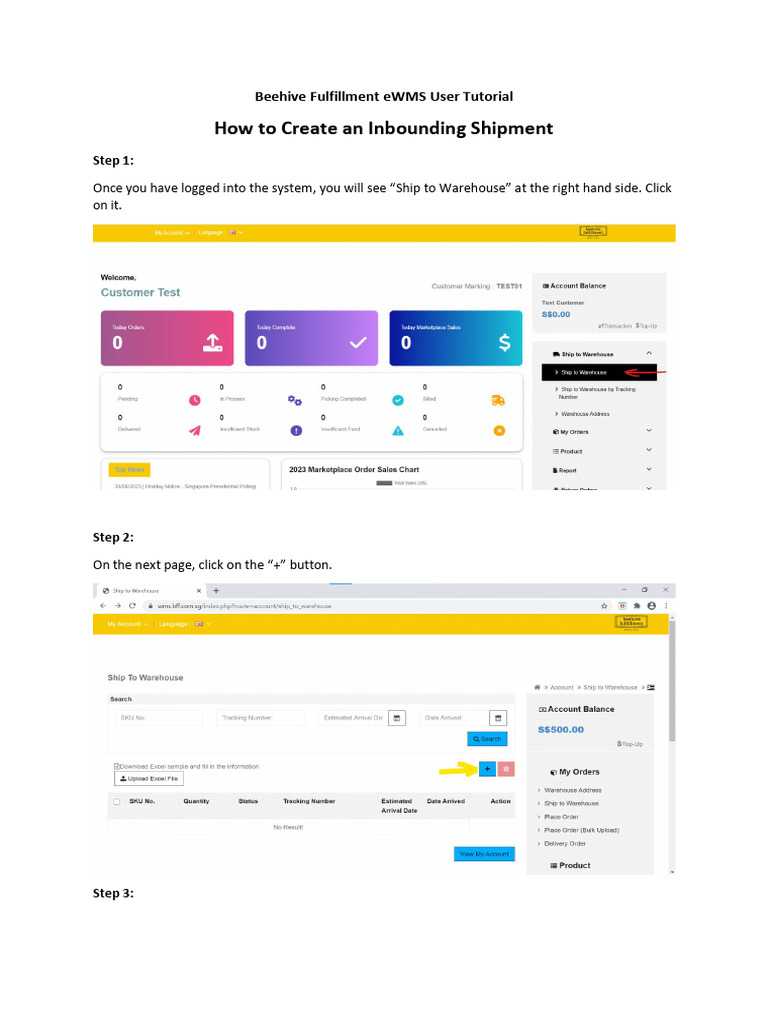 How To Create An Inbounding Shipment | PDF