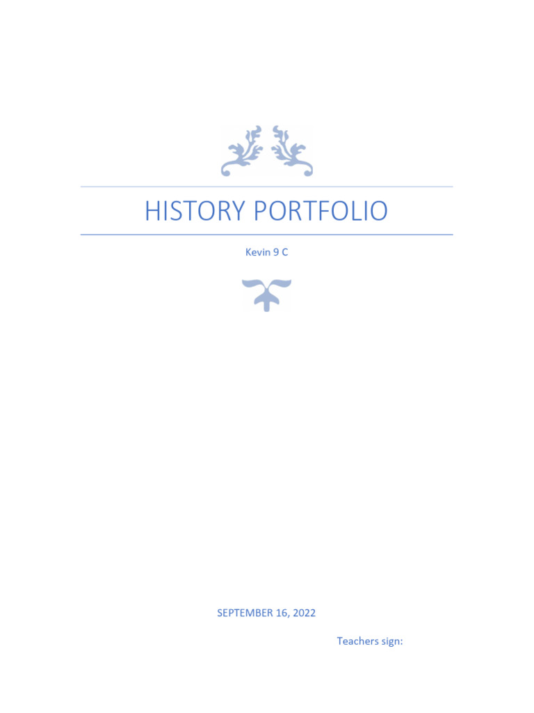 History Portfolio | PDF
