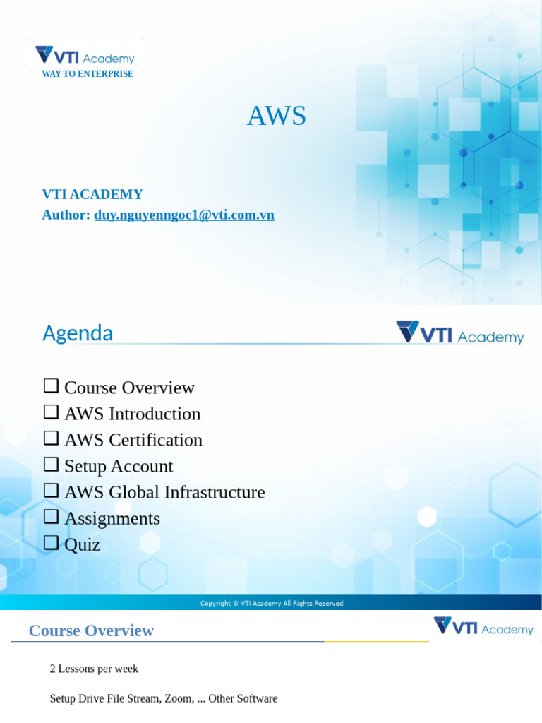 Lesson 01 AWS Overview | PDF | Amazon Web Services | Cloud Computing