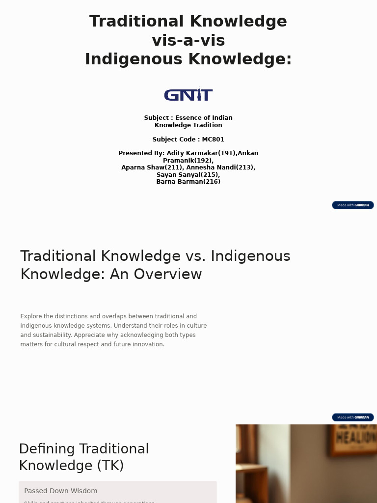 Traditional Knowledge Vs Indigenous Knowledge | PDF | Traditional ...