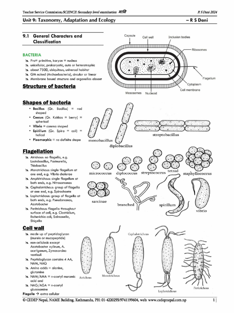Biology Note by RS Dani Sir Part-1 | PDF